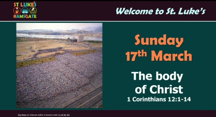 The body of Christ (1 Corinthians 12:1-14) – St. George's Church Ramsgate