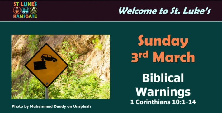 Biblical Warnings (1 Corinthians 10:1-14) – St. George's Church Ramsgate
